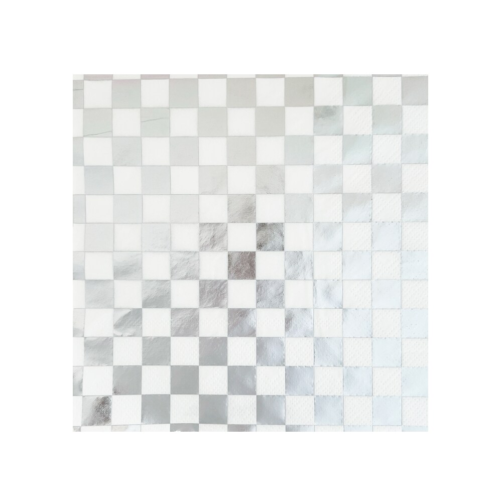SILVER CHECKER NAPKINS | Michaels