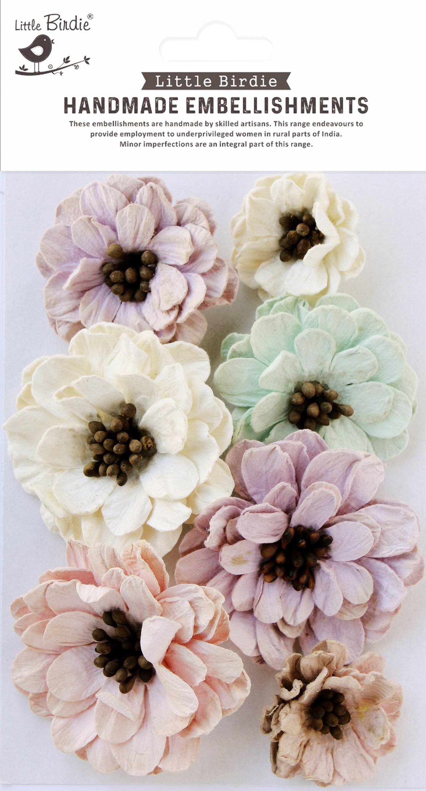 Little Birdie Galina Paper Flowers 7/Pkg-Fairy Garden | Michaels