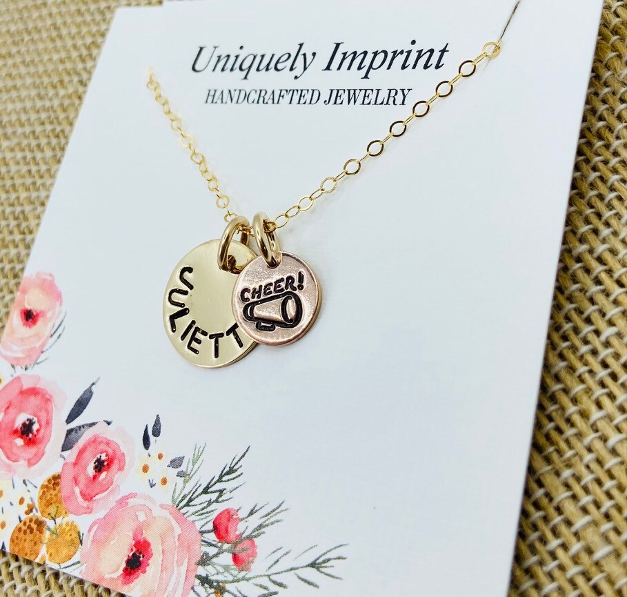 Personalized Cheerleader Necklace, Cheer Necklace, Cheerleader Gift ...
