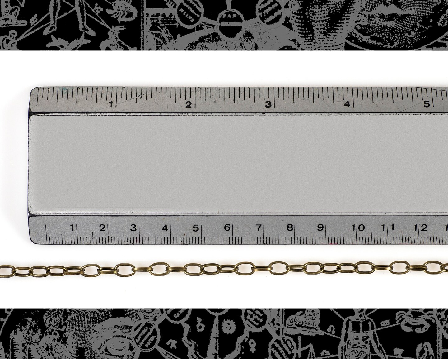 Antiqued Brass Plated Iron Chain Sturdy Oval Link 4mm x 6mm x 1mm - Ten ...