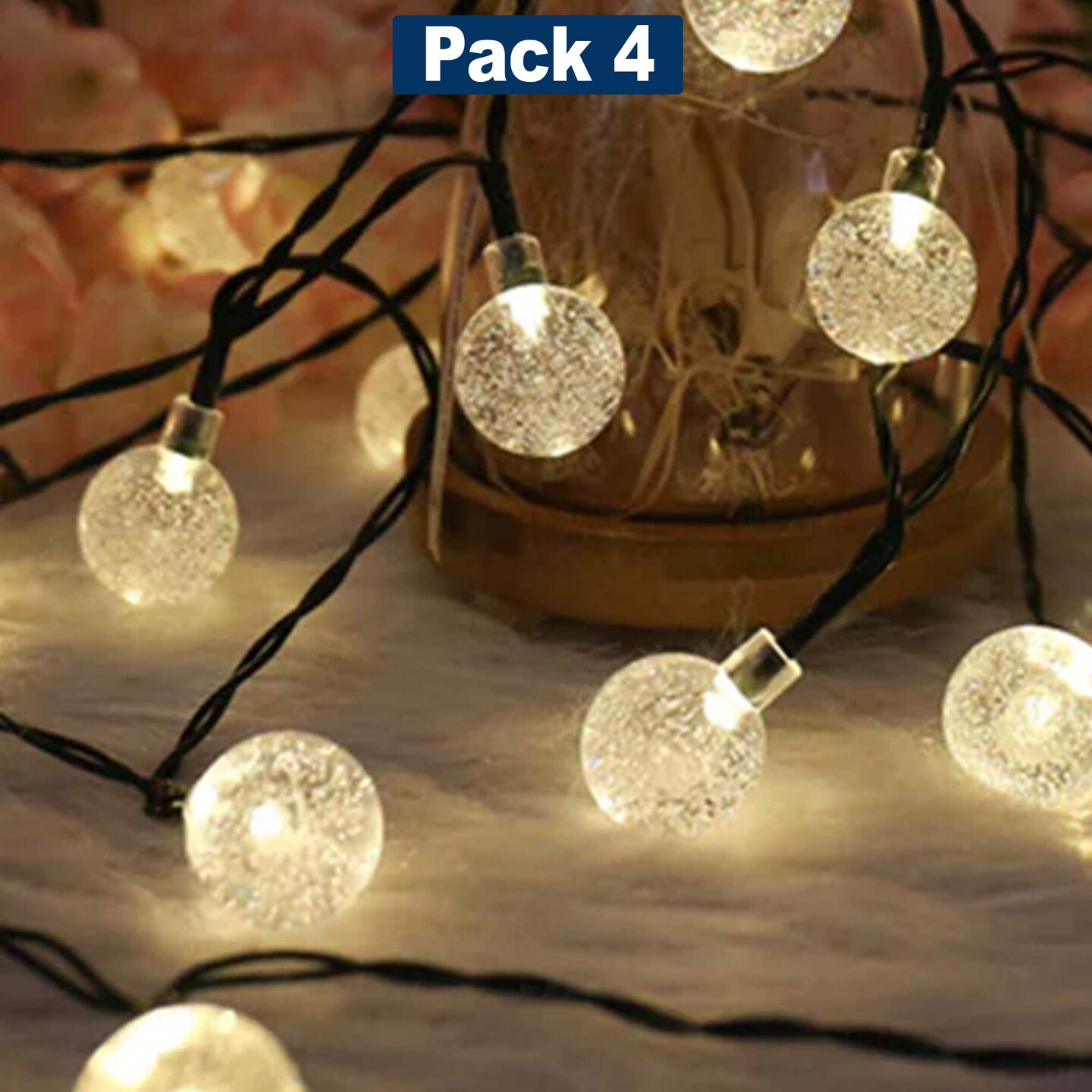 60 LED Solar Bubble String Lights for Outdoor Garden Decor | Michaels