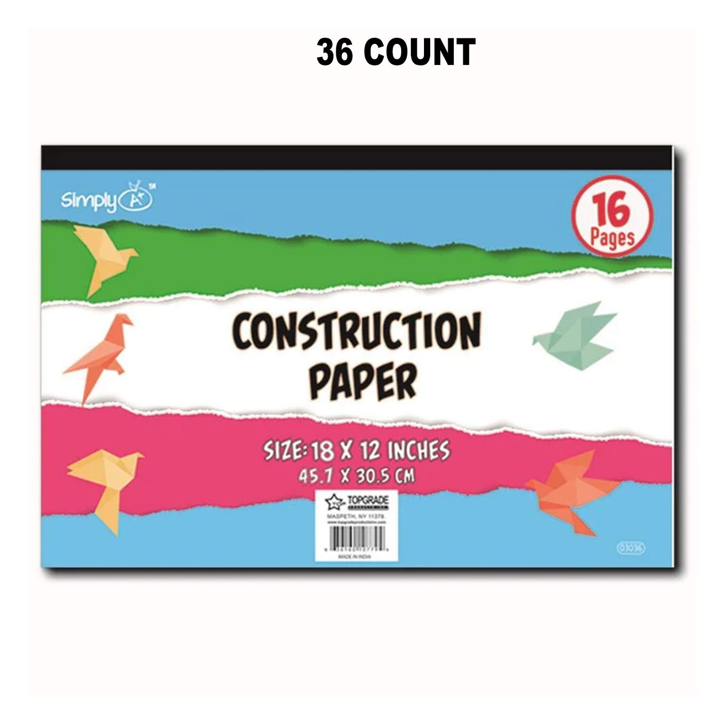 16Ct Construction Pad 12x18 Inches Large Colorful and Durable for ...