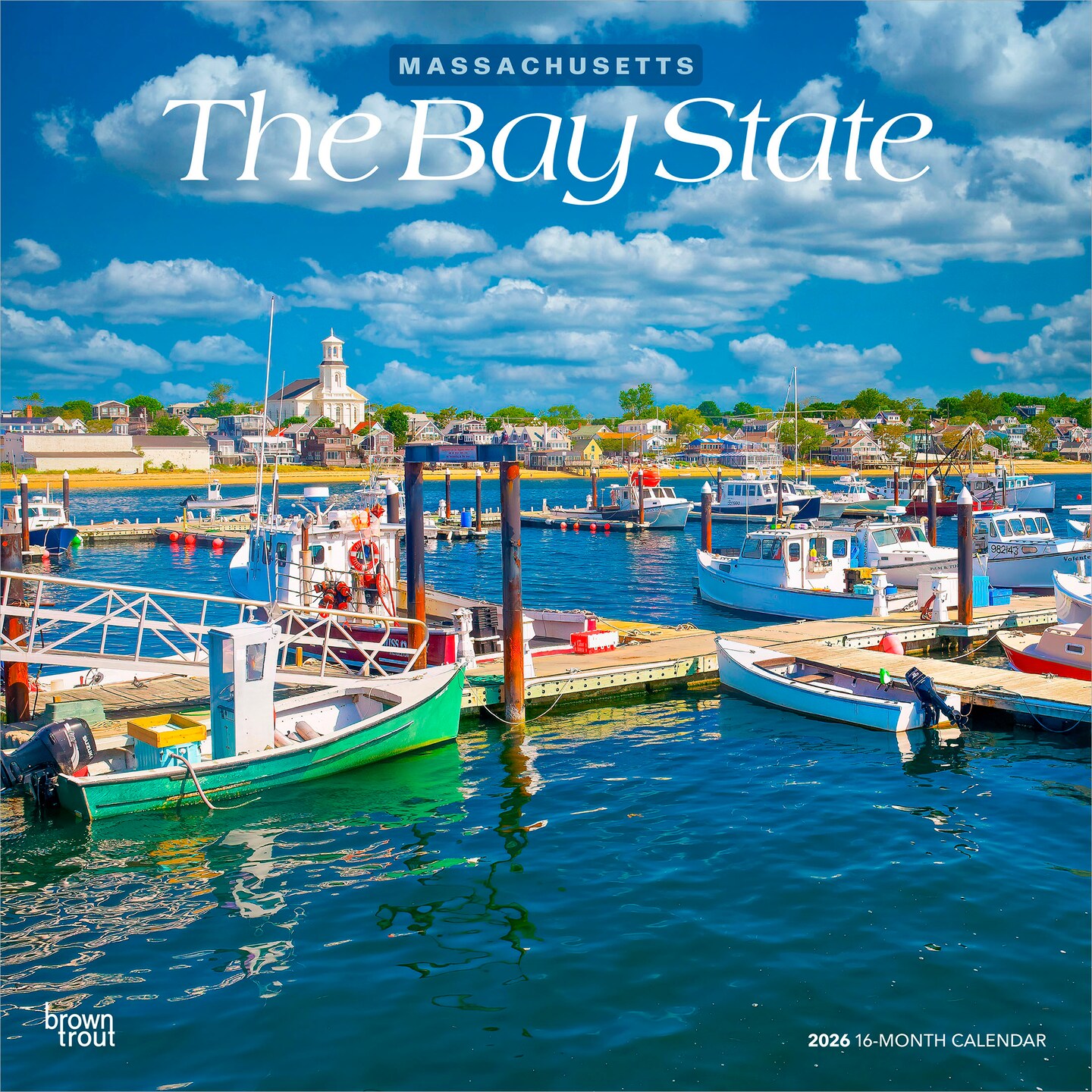 The Bay State | Massachusetts Places | 2026 12 x 24 Inch (Hanging ...