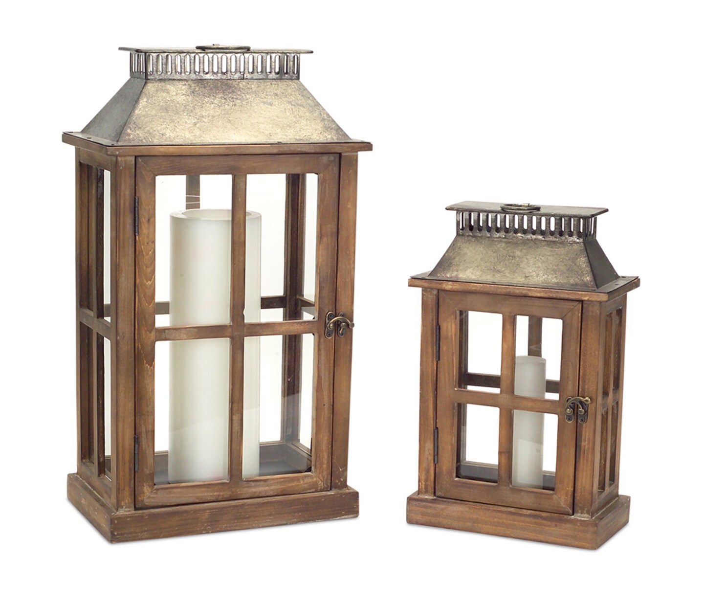 Wood and Metal Lantern (Set of 2) | Michaels