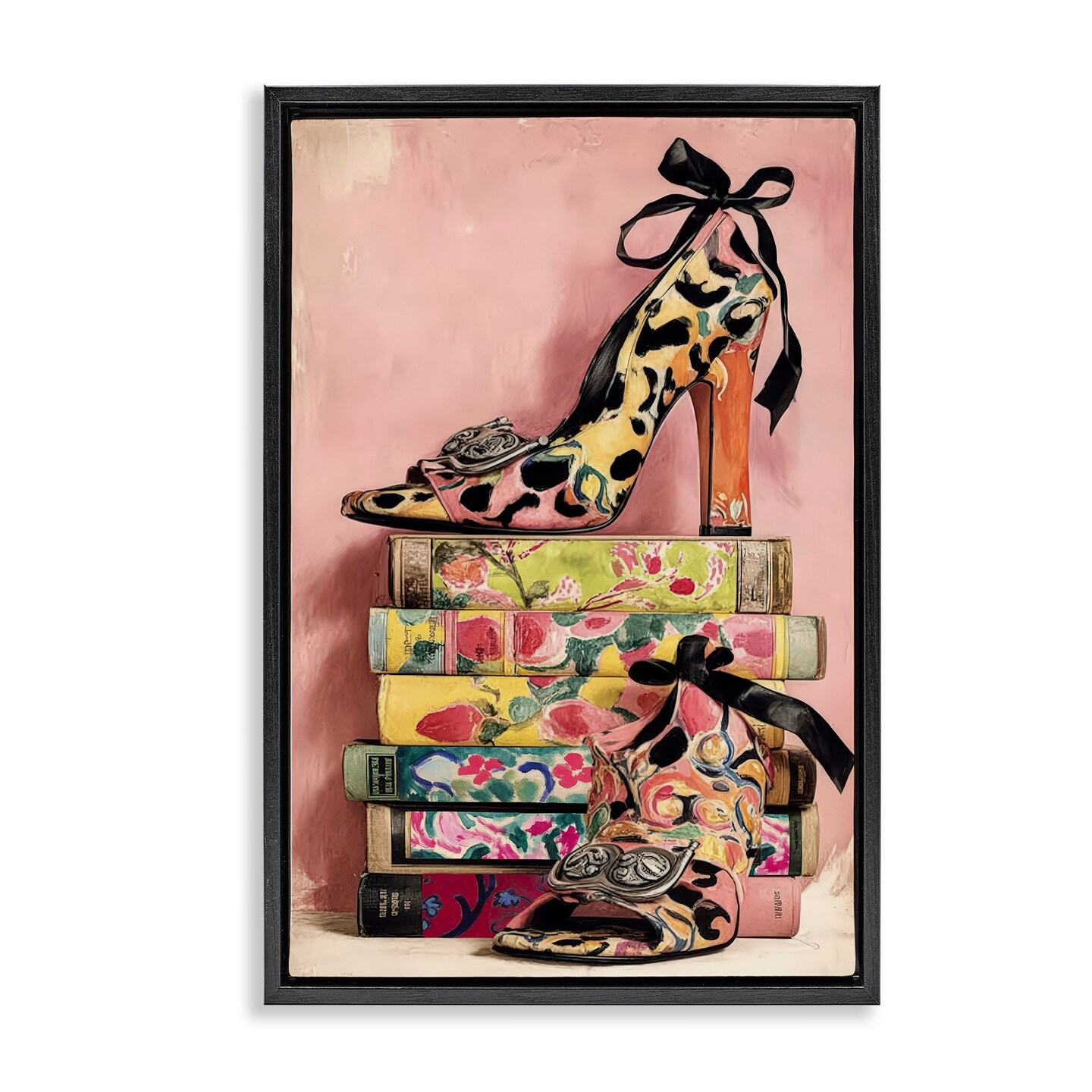 Stupell Industries On My Feet Heels & Books Floating Frame, design by ...