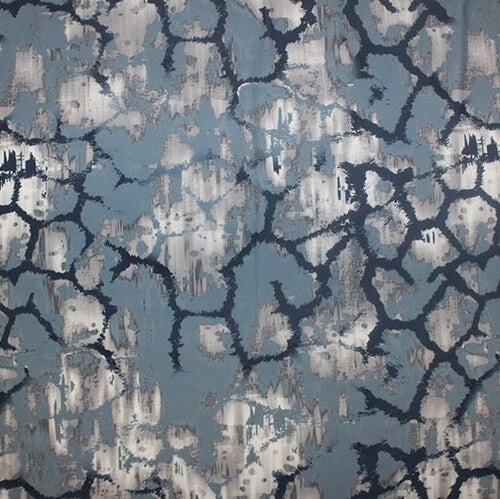 Abstract Blue Beehive Printed Spandex Fabric | Michaels