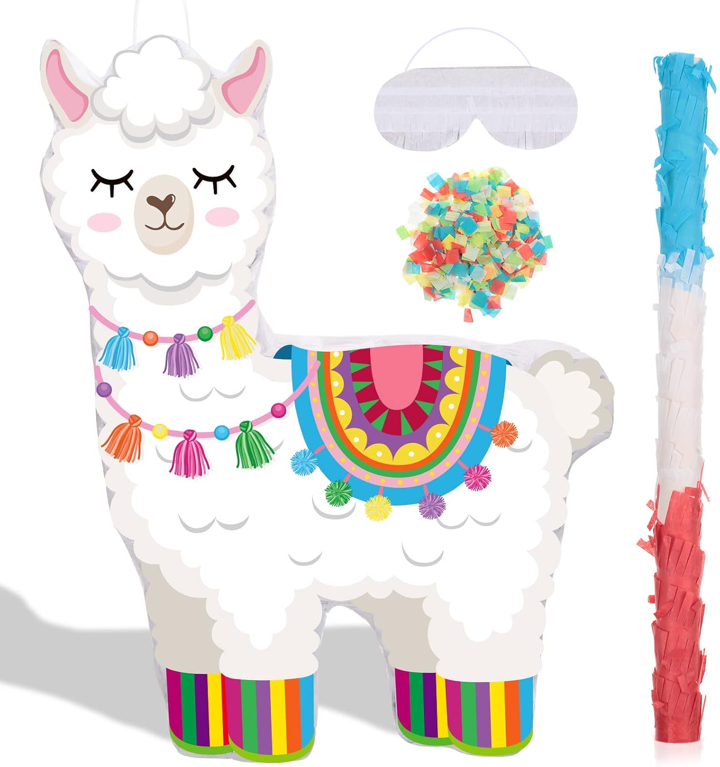 Fiesta Llama Piñata Includes Stick Blindfold Confetti Cinco De Mayo ...