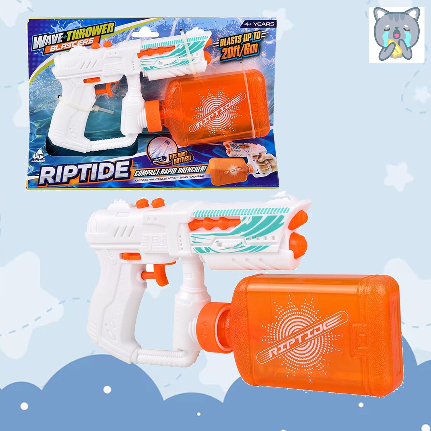 Lanard Riptide Trigger Action Water Blaster Shoots Up To 20 Feet ...