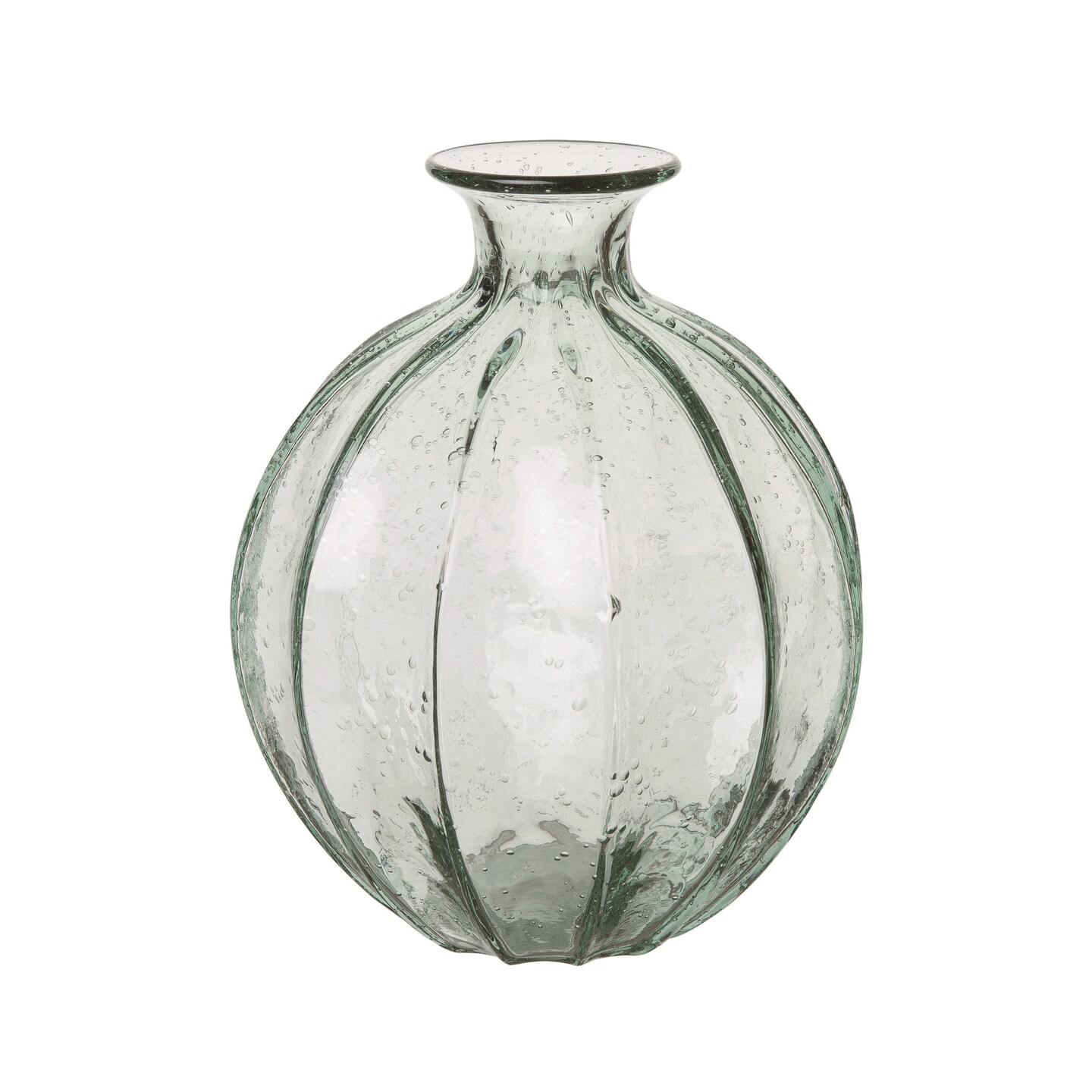 Transpac Clear Glass Everyday Small Decorative Vase, 9.25in, Green Sm ...
