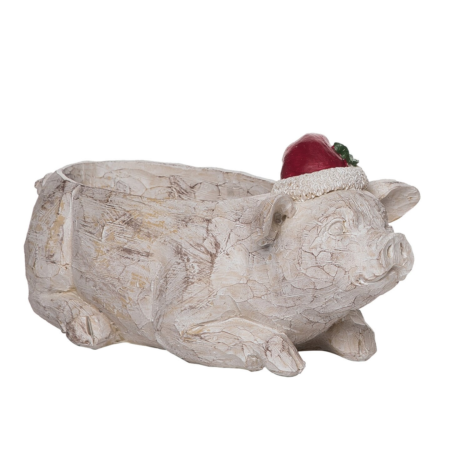 Transpac 10.5 in Cream Christmas Pig Cow Container Decorative Bowl ...