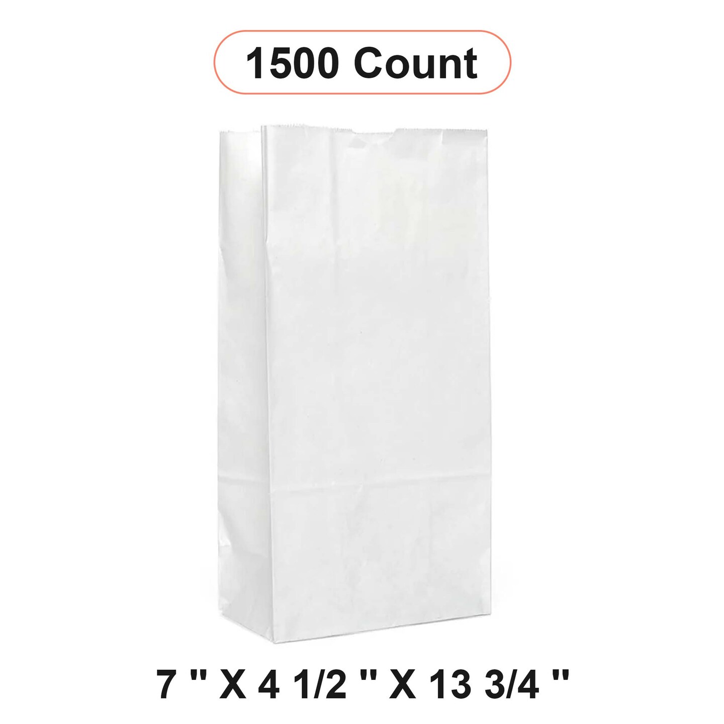 White Packaging Bags 7'' x 4 1/2'' x 13 3/4'' | Michaels