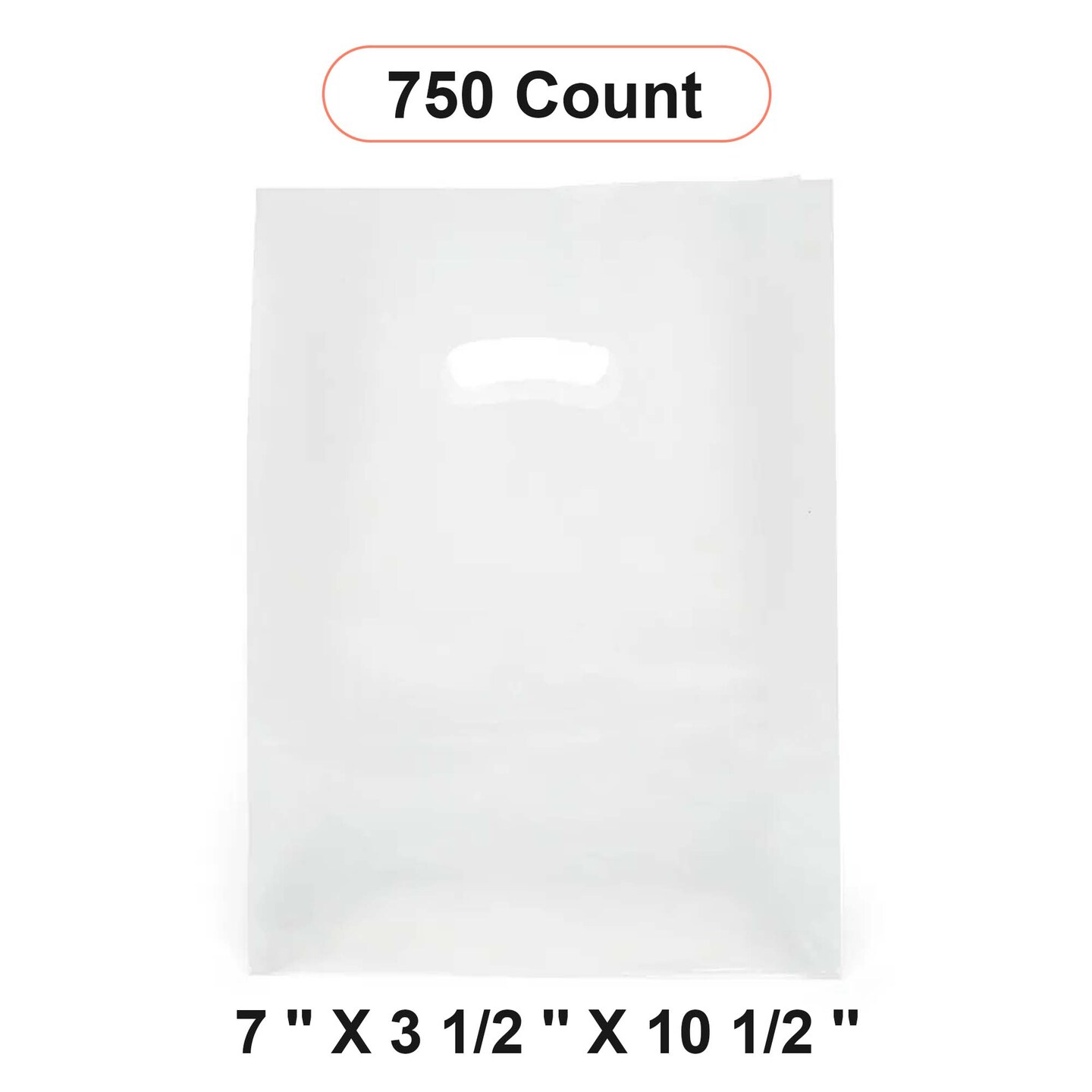 Frosted Die Cut Bags with Handles 7'' x 3 1/2'' x 10 1/2'' | Michaels