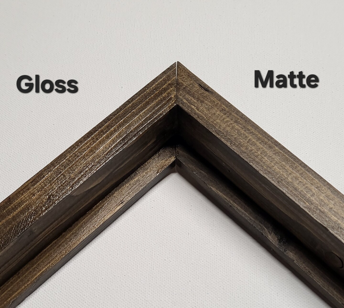 *Gloss Dark Brown* Thick Border Canvas Floating Frame, Made-to-Order ...