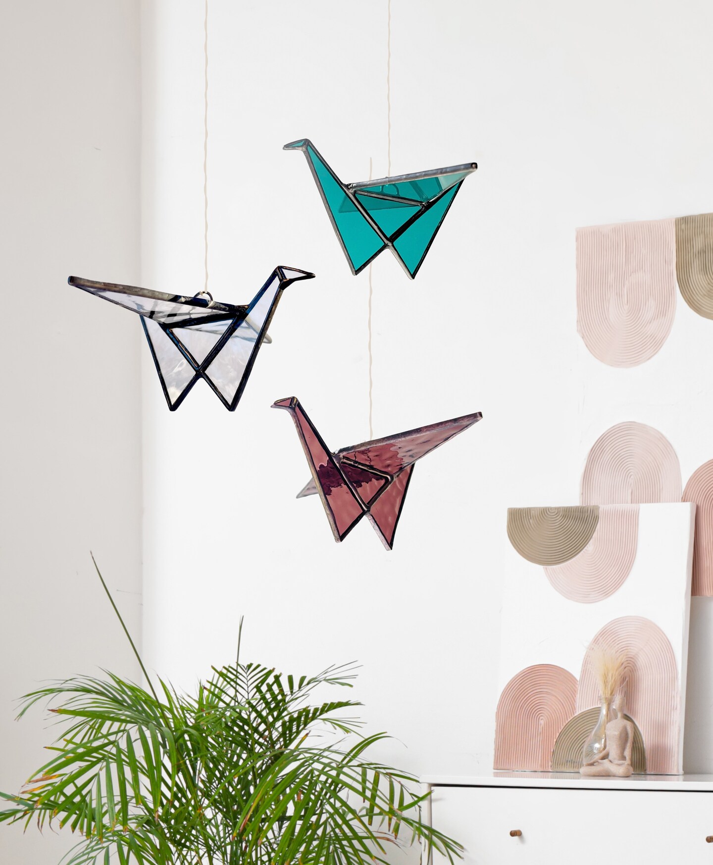 Stained Glass Origami Crane Suncatcher | MakerPlace by Michaels