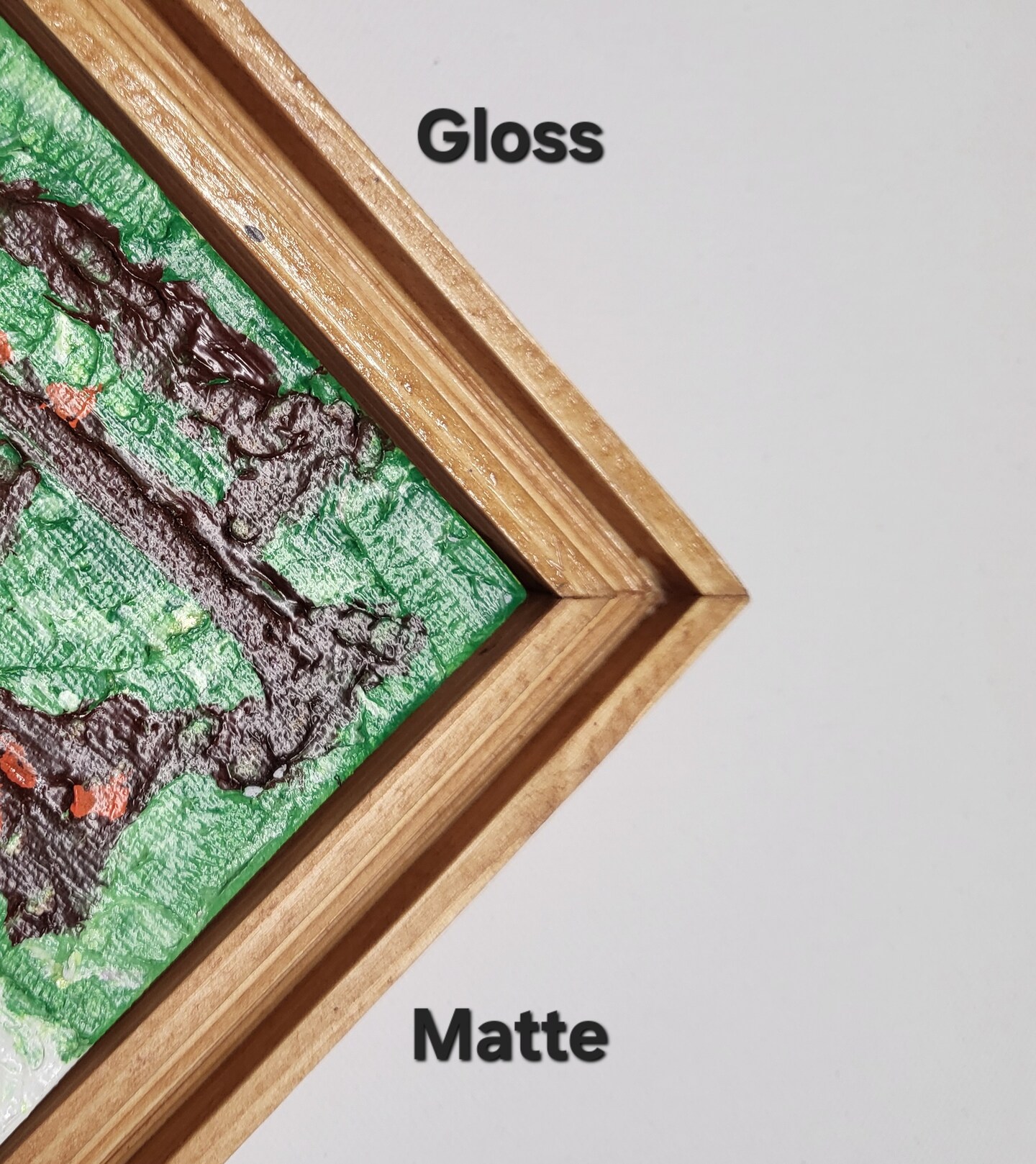 *Gloss Light Brown* Thick Border Channel Canvas Floating Frame, Made-to ...