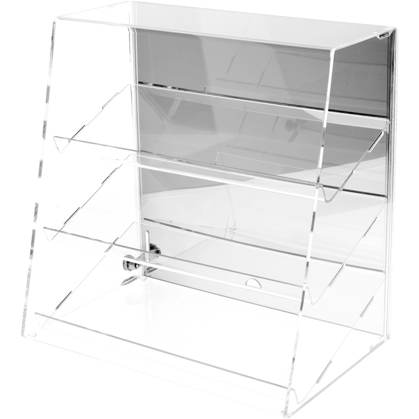 Plymor Clear Acrylic Locking Display Case with Slanted Front and ...
