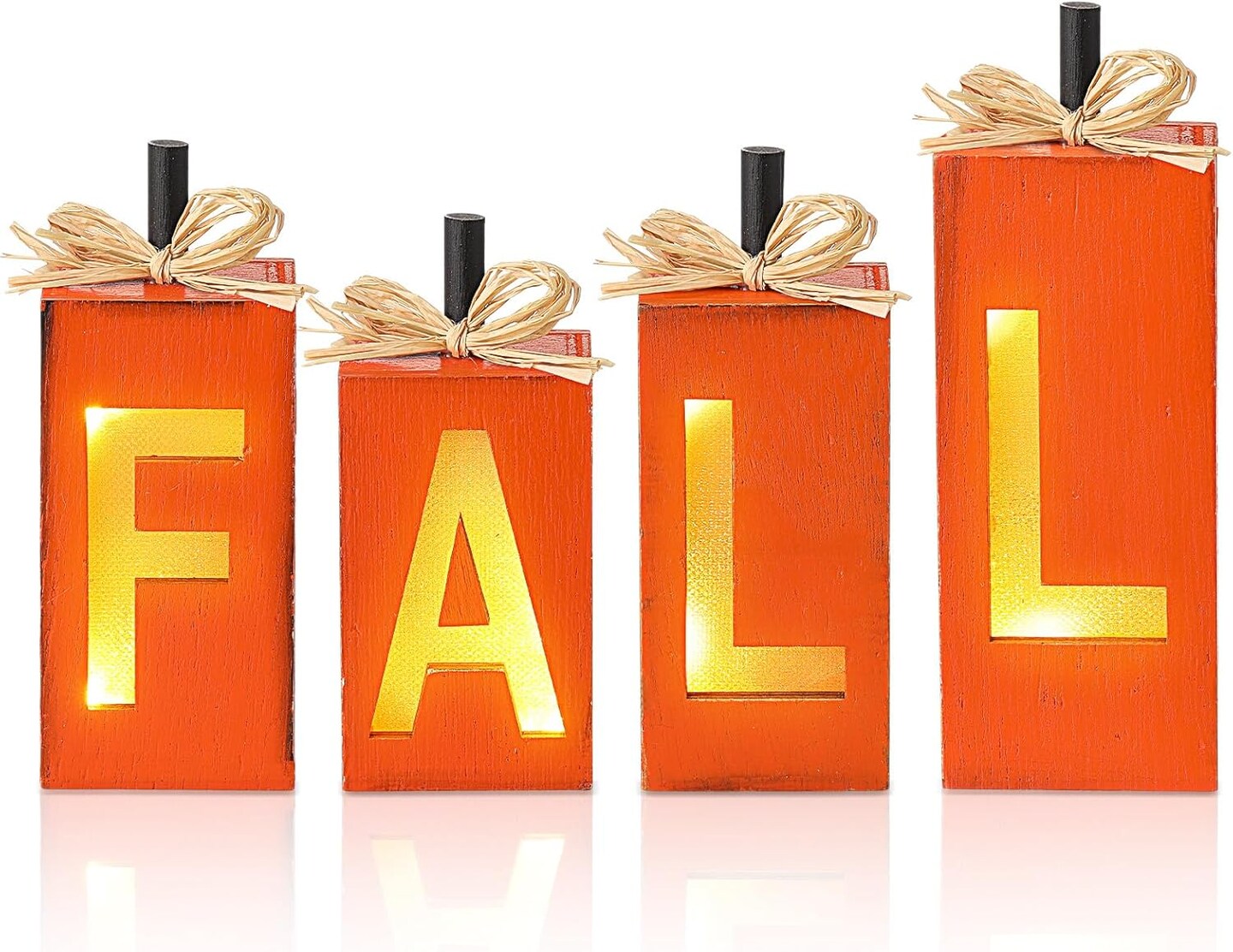 4 Pcs Lighted Fall Signs Table Decor | Michaels