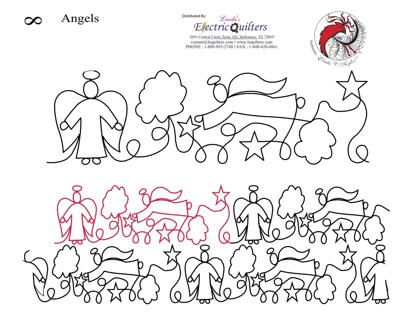 008 Angel longarm Pantograph by Linda V. Taylor | Michaels