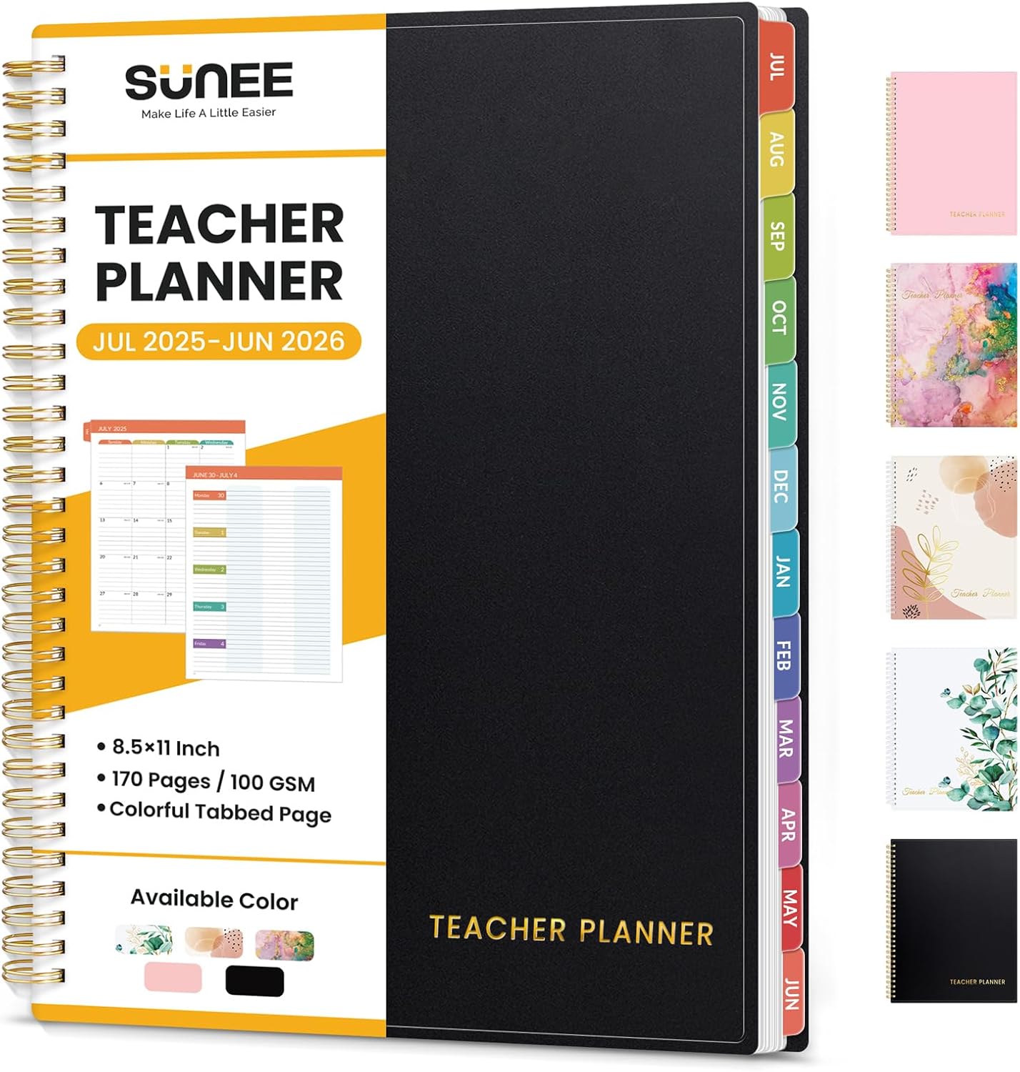 Teacher Planner 2025-2026 Academic Year, Lite Lesson Planner Book - Black | Michaels