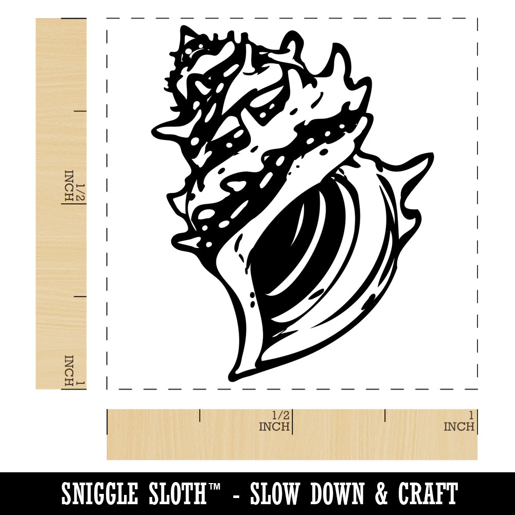 Conch Sea Shell Ocean Beach Tropical Self-Inking Rubber Stamp Ink ...