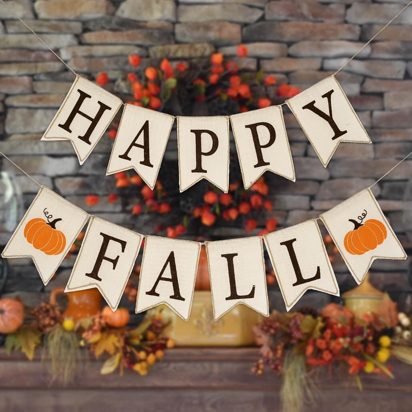 2Pcs Happy Fall Burlap Banner | Michaels