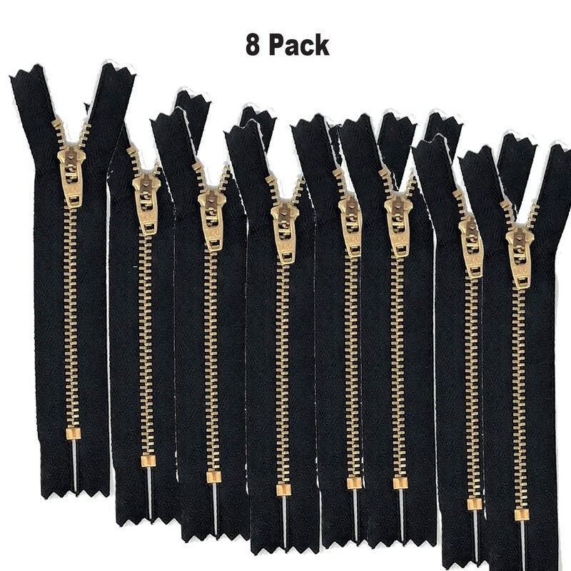 Black Brass Zipper Closed Bottom 4 to 9 Inch Options | Michaels