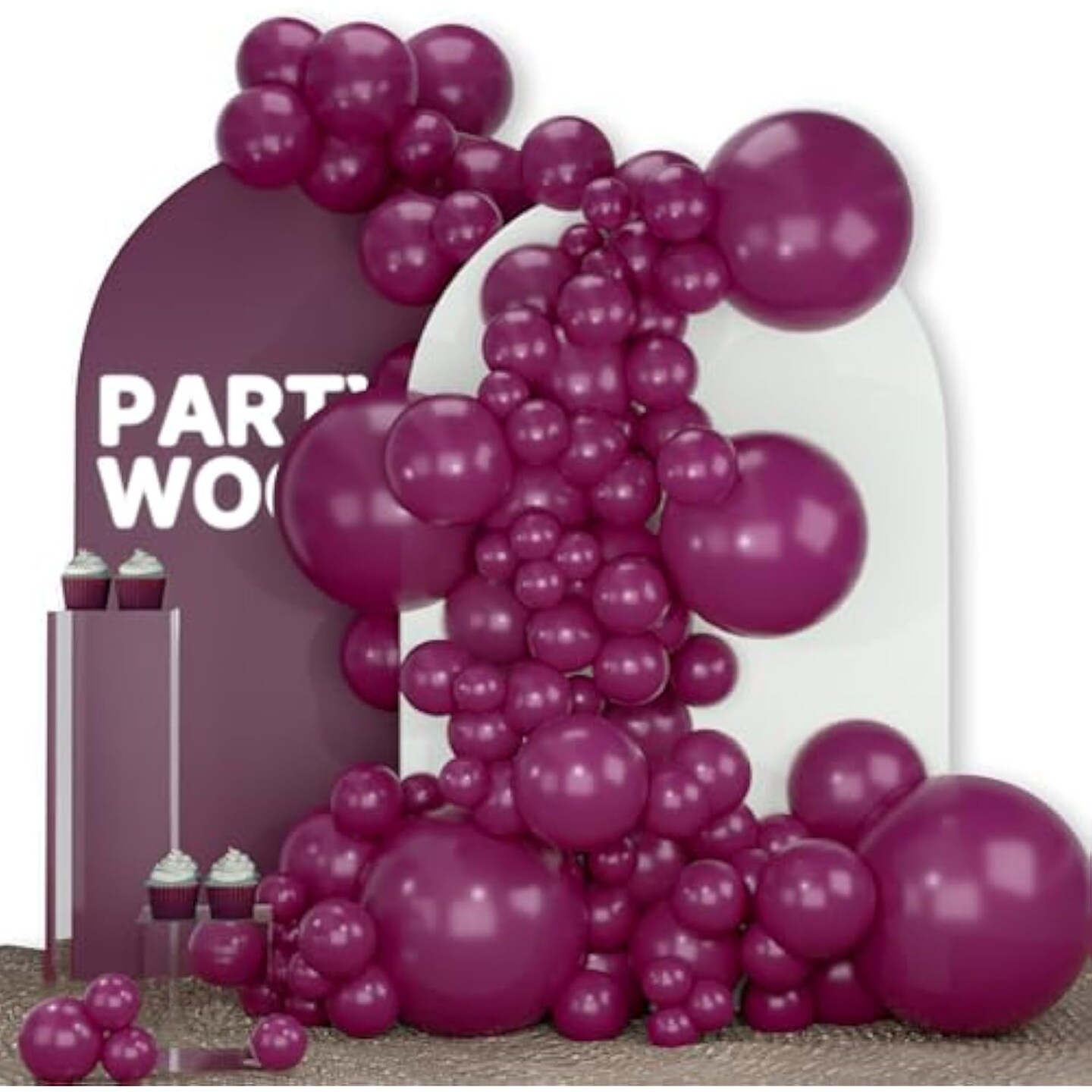 PartyWoo Balloons 142 pcs Balloons Different Sizes Pack of 18 12 10 5 Balloon arch Balloon ...