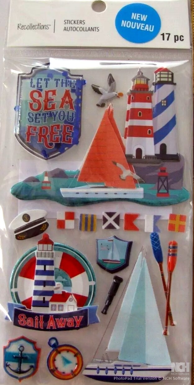 Recollections Boats & Lighthouses Dimensional Stickers | Michaels