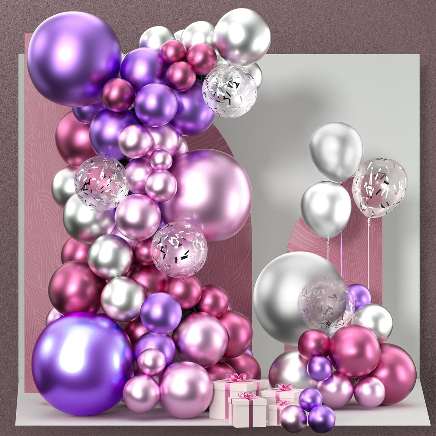 PartyWoo Balloons 142 pcs Balloons Different Sizes Pack of 18 12 10 5 ...