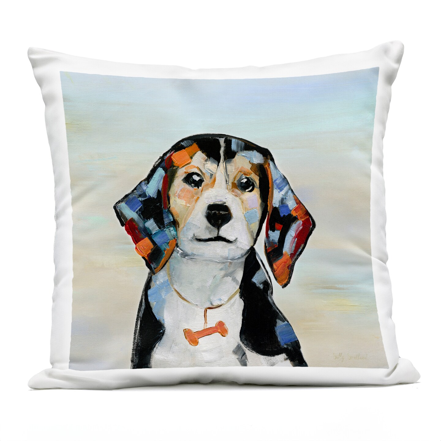 Stupell Industries Beagle with Bone Collar Outdoor Printed Pillow ...