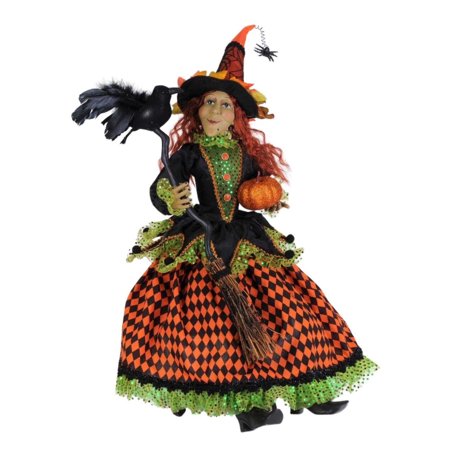 Karen Didion 26.0 Inch Whimsy Wendy Sitting Witch Halloween Figurine ...