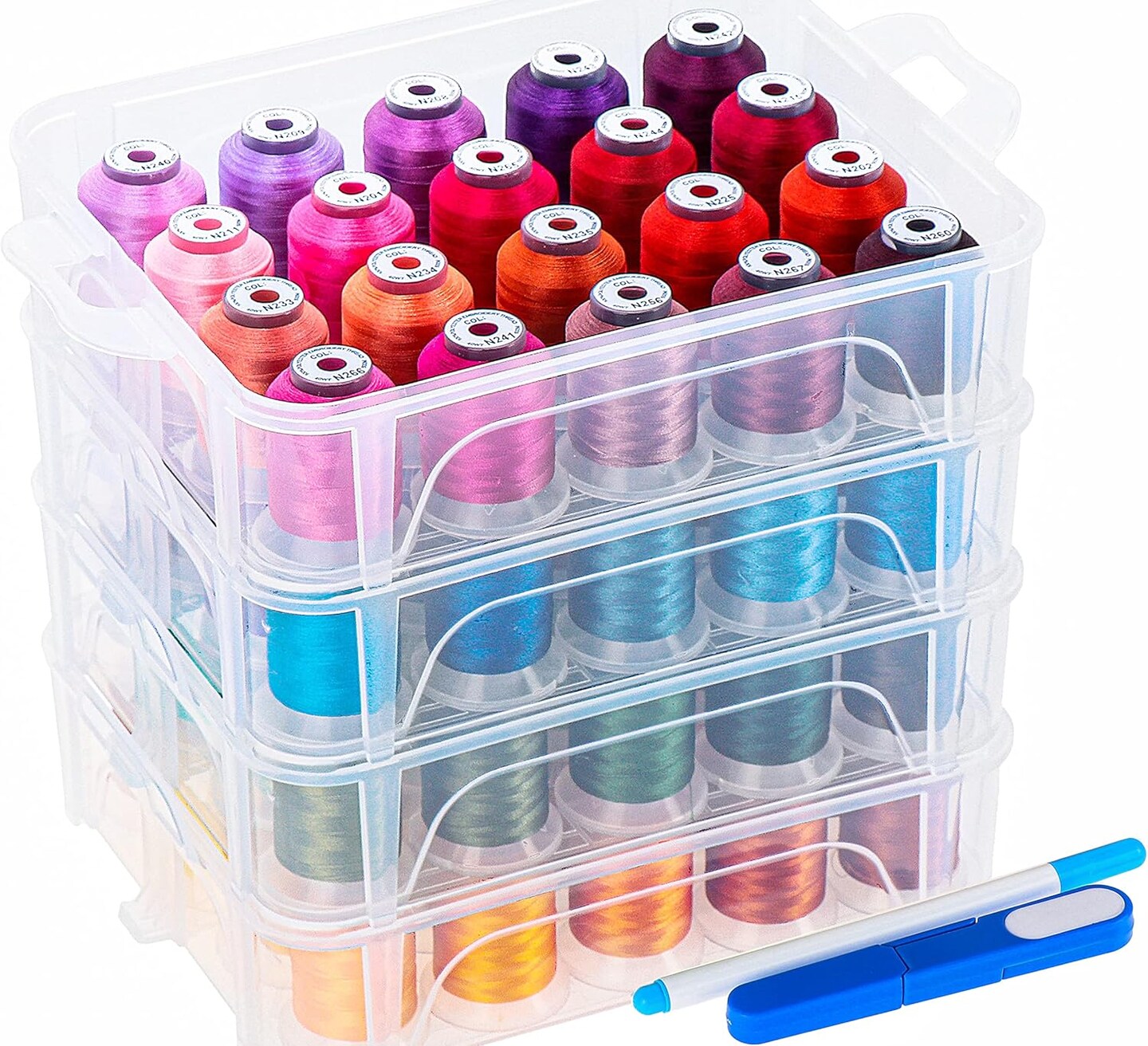 80 Spools 500m Each Embroidery Machine Thread | Michaels