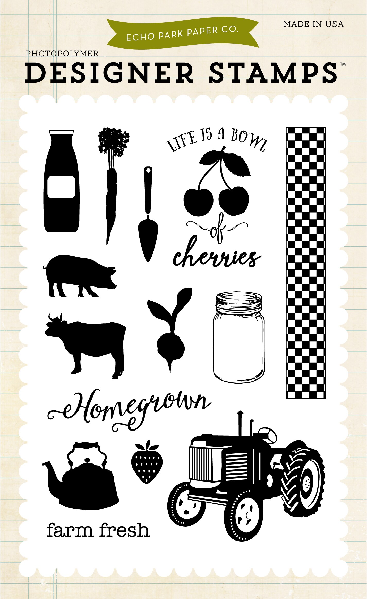 Homegrown: Farm Fresh 4x6 Stamp | Michaels