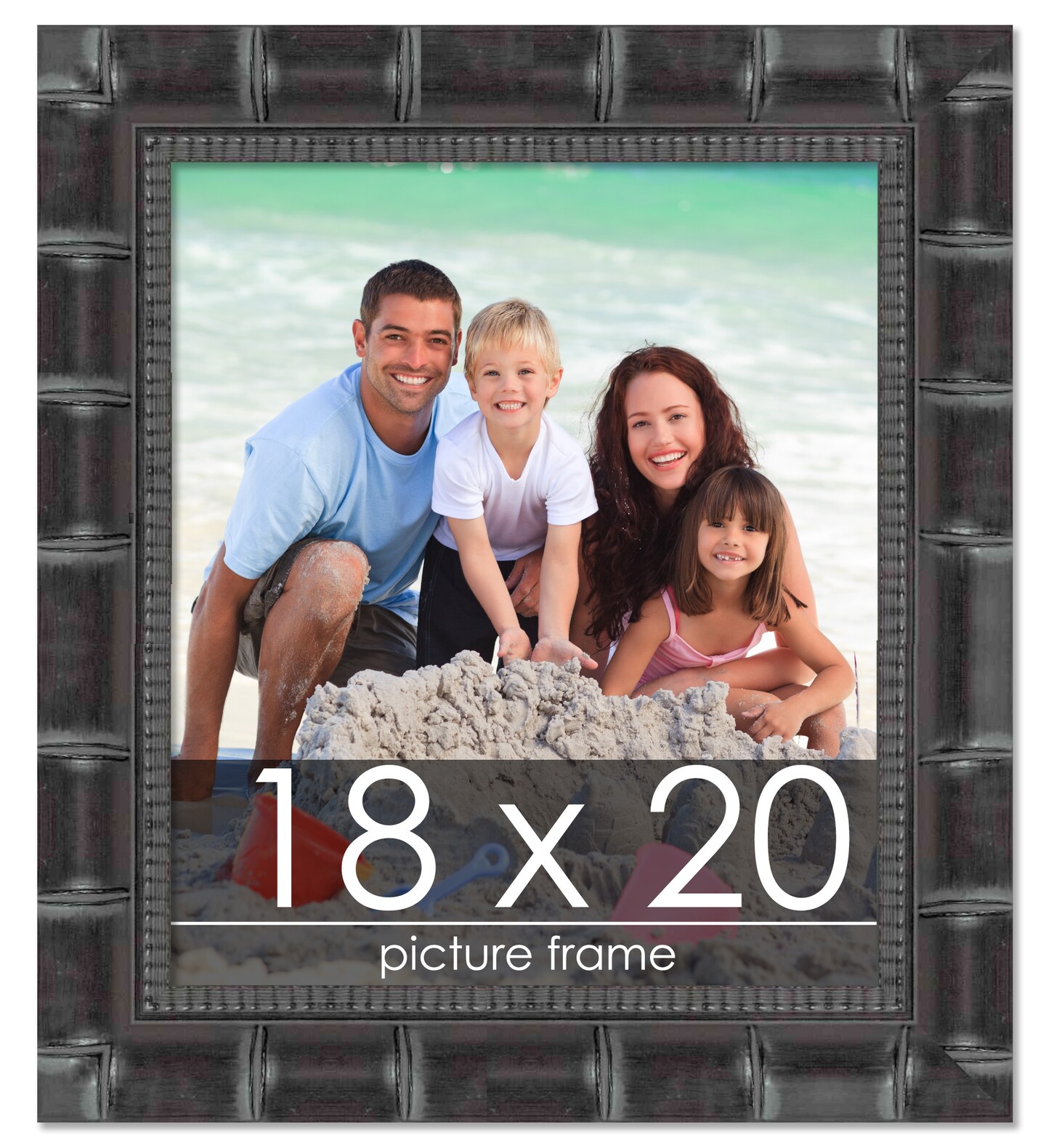 18x20 Wide Bamboo Picture Frame with UV-Resistant Acrylic & Acid Free ...