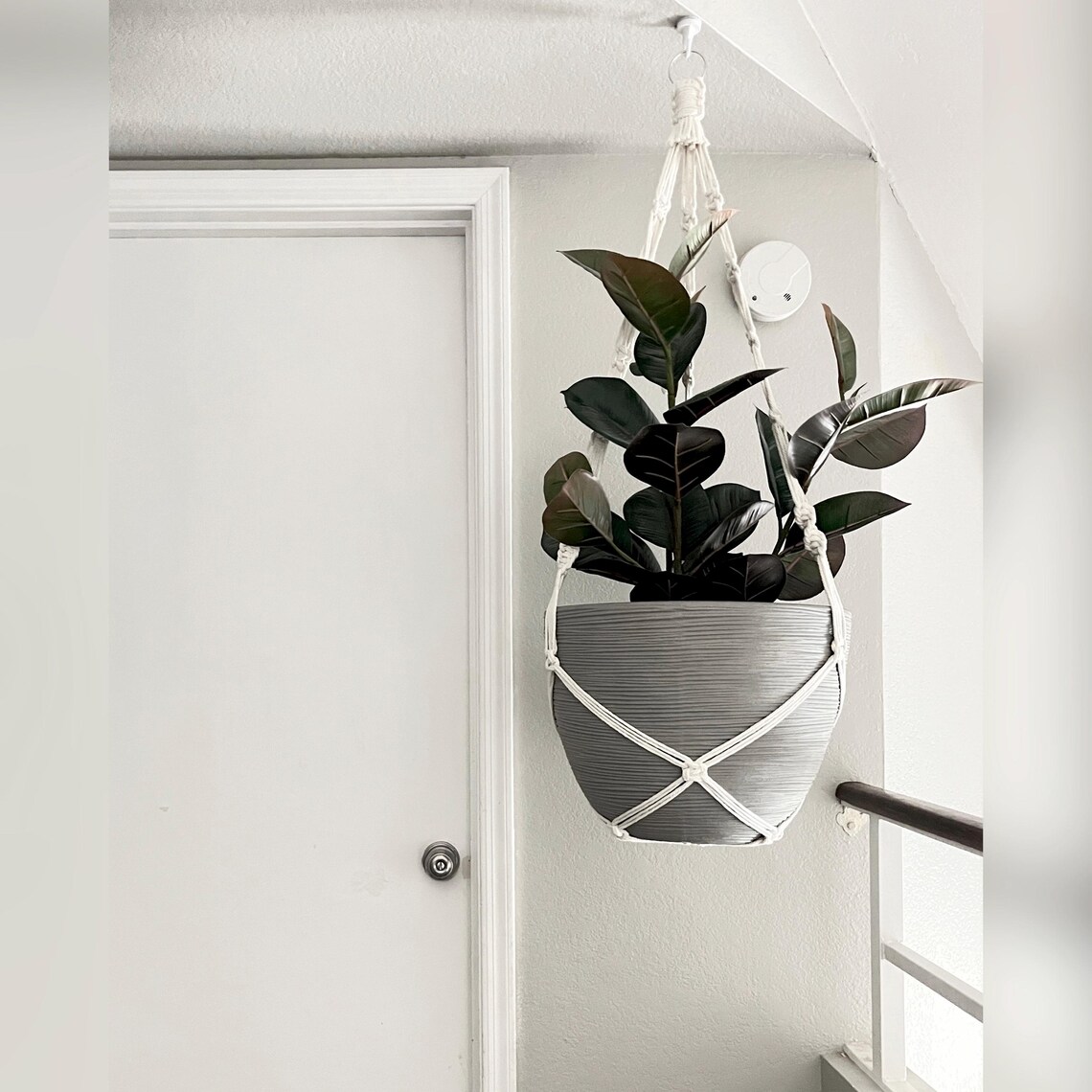 No Tassel plant hanger - Giant XXL large macramé plant hanger - huge ...