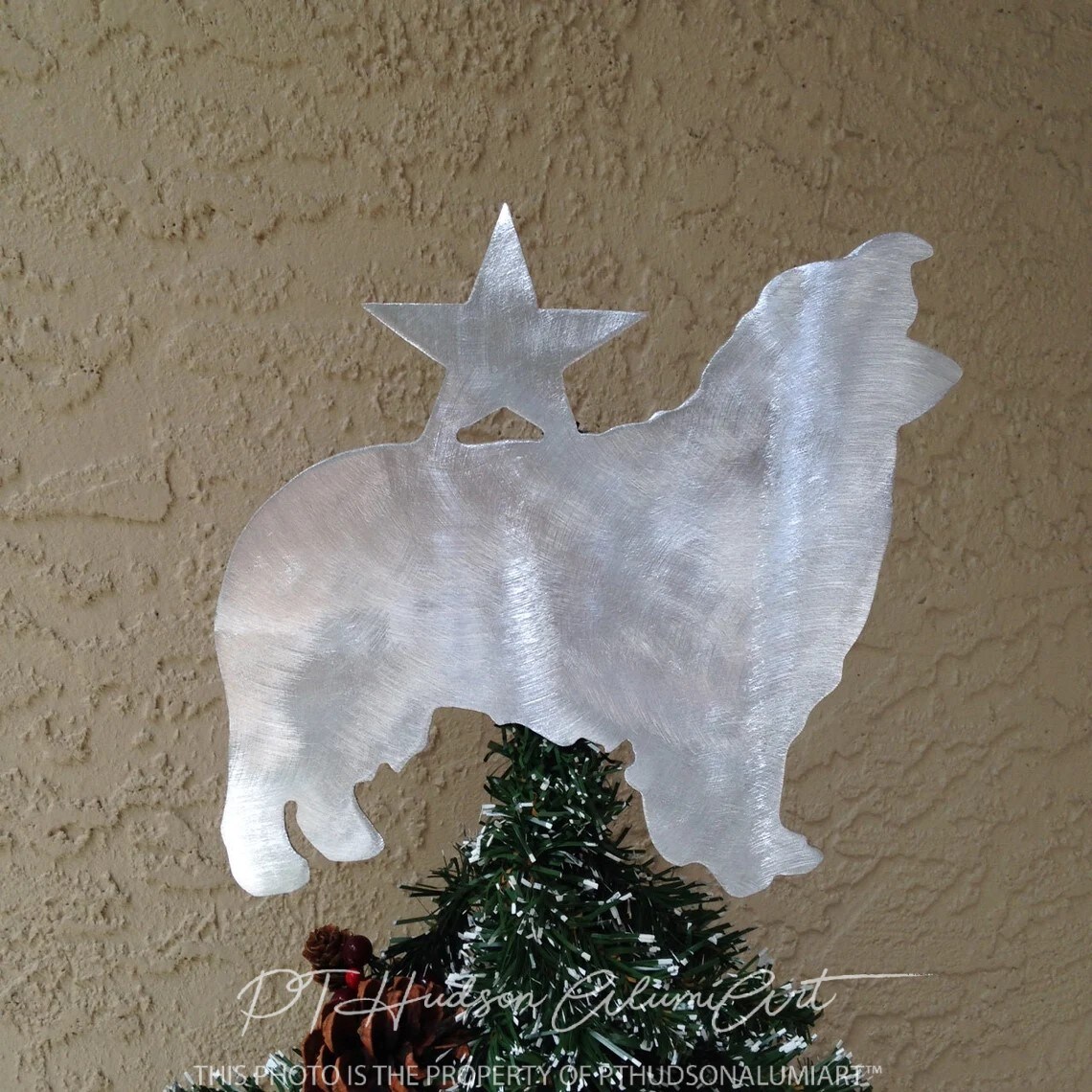 Australian Shepherd, Dog, Christmas Tree Topper, Holiday Decoration ...