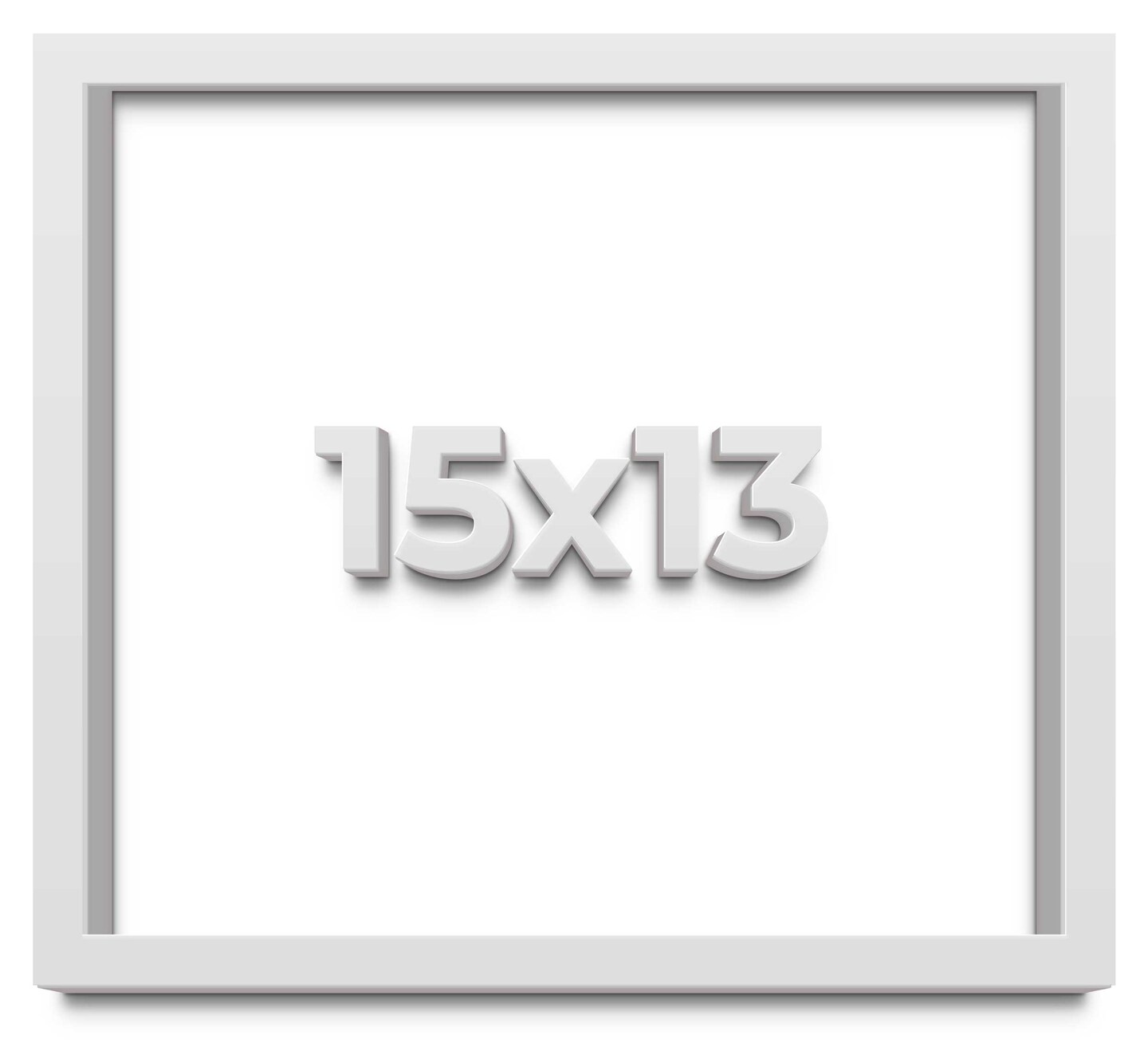 Shadow Box 1.75" Deep White Picture Frame - UV Acrylic, Backing Board ...