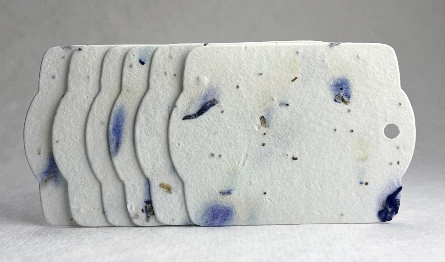 Wildflower Seed Paper Gift Hang Tag - Cotton Paper Embedded with Petals ...