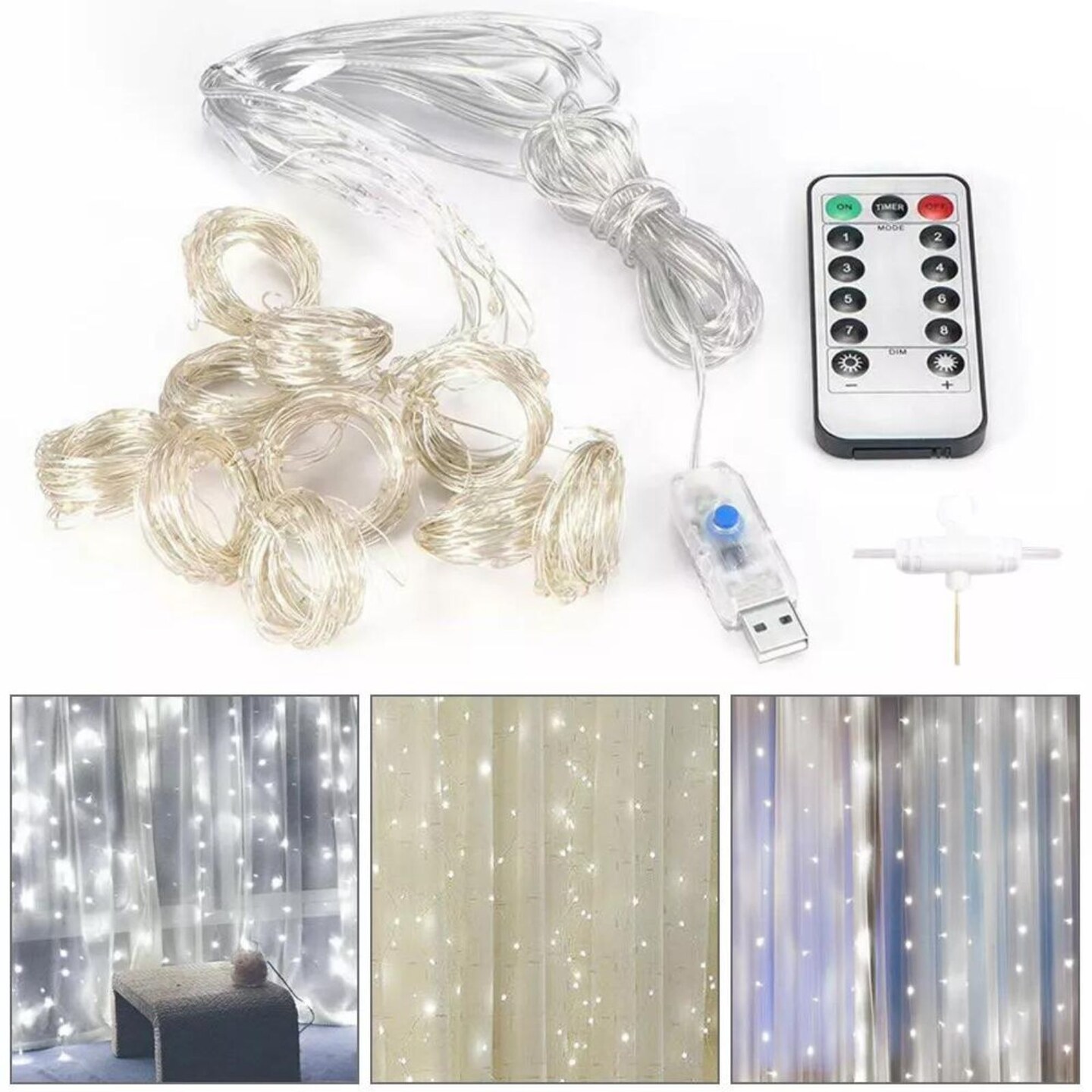 Kitcheniva 10FT LED Curtain Fairy Lights With Remote | Michaels