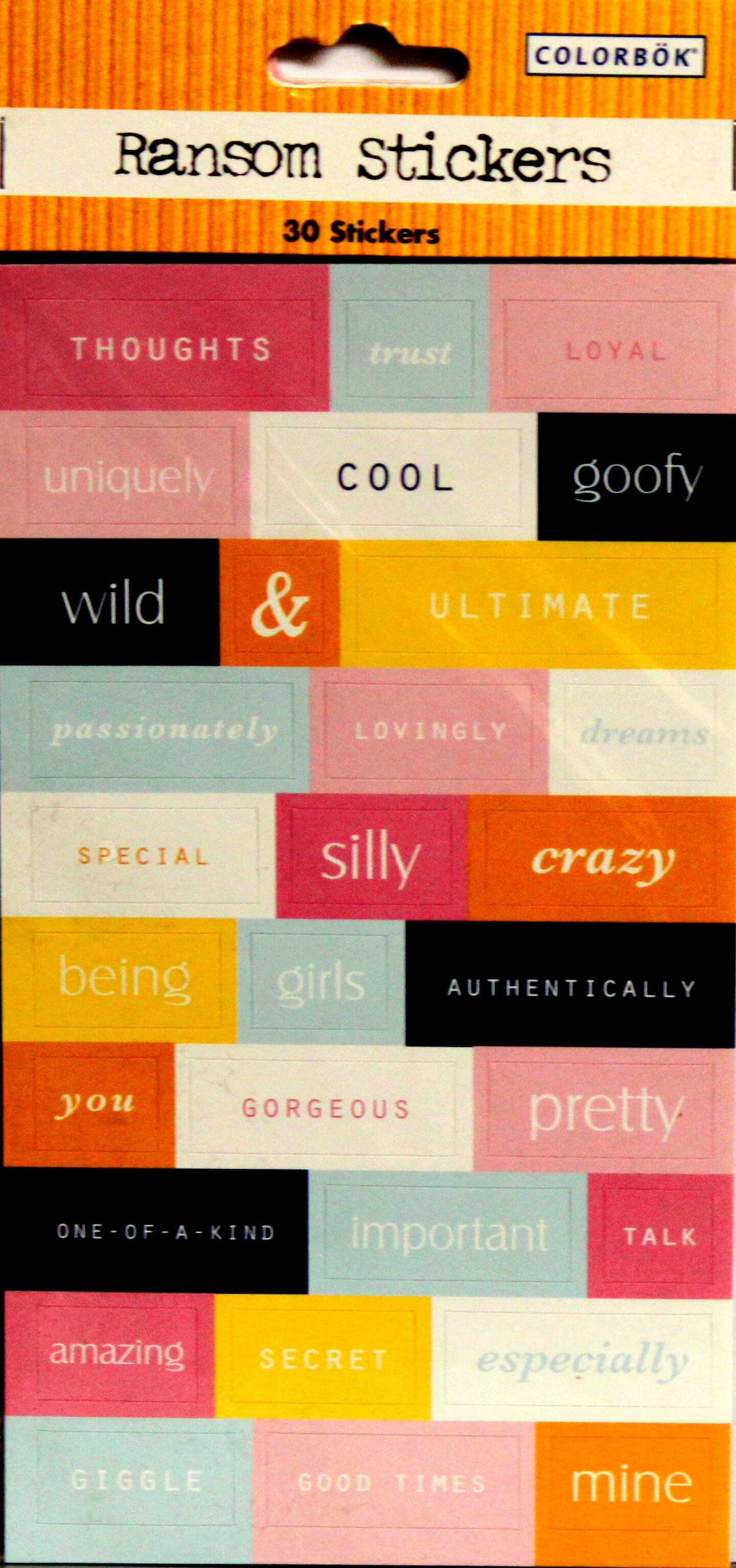 Colorbok Ransom Stickers-Orange | Michaels