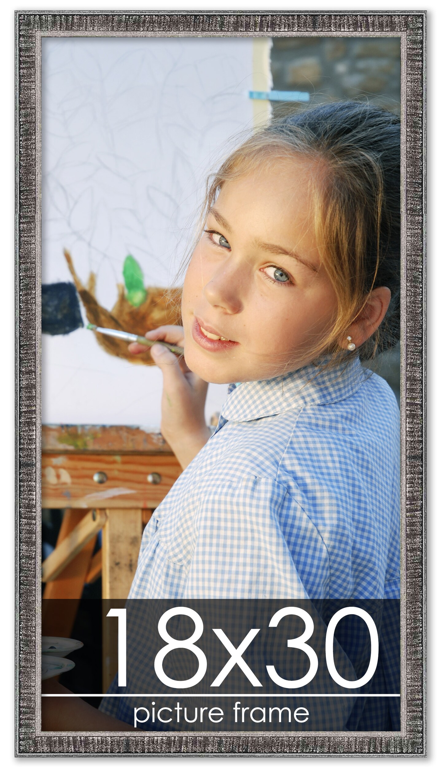 Textured Black Picture Frame - UV Acrylic, Foam Board Backing, Hanging ...