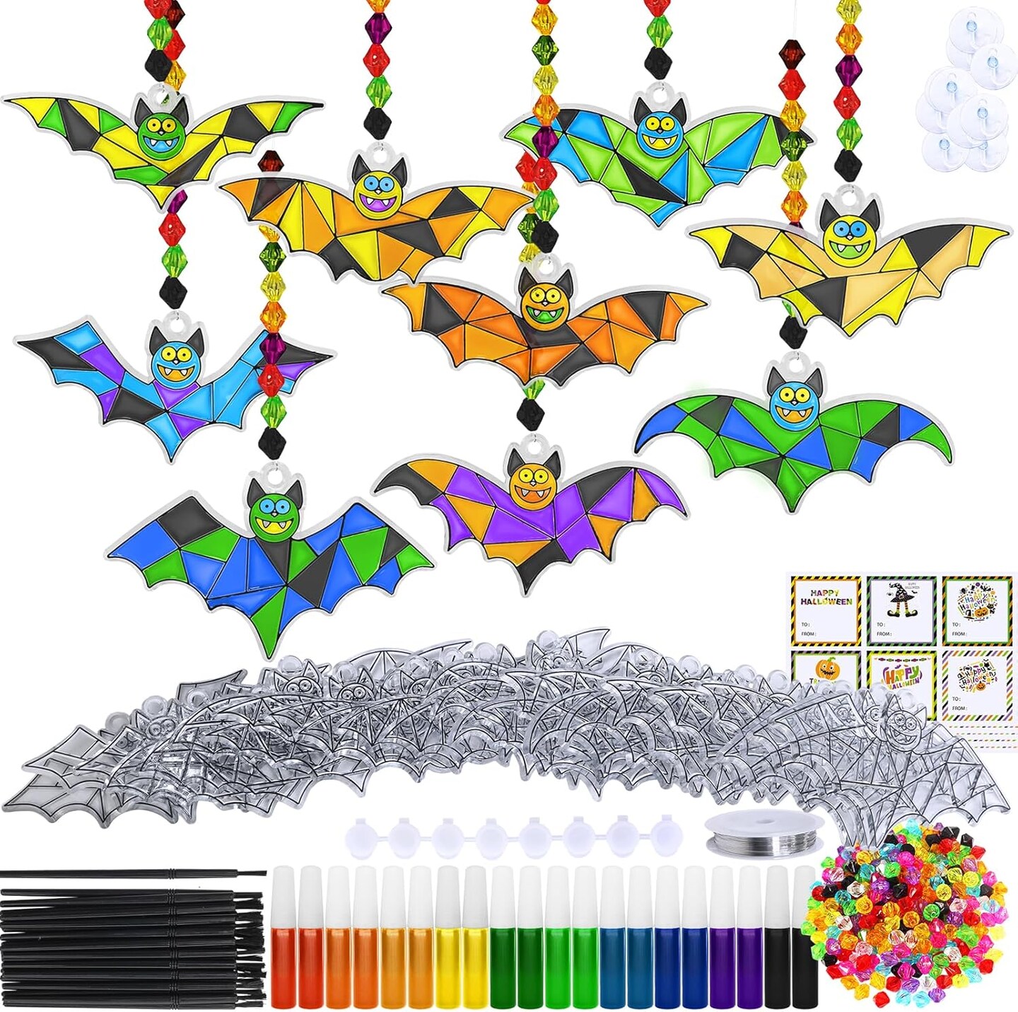 27 Sets Halloween Bat Suncatchers Ornaments Decorations | Michaels