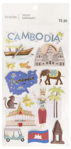 Recollections Cambodia Dimensional Stickers | Michaels
