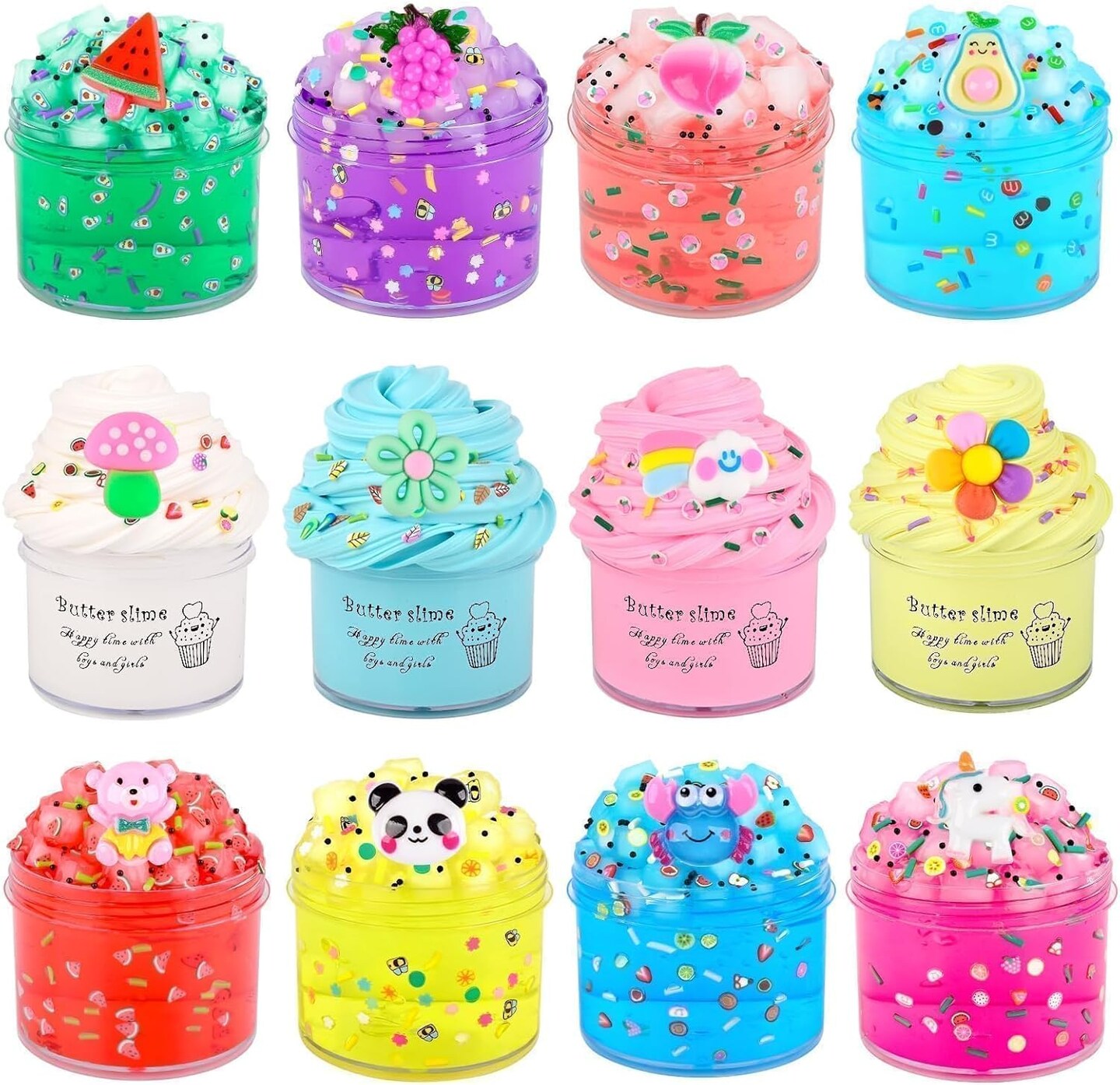 12 Pack Easter Slime Kit with 8 Clear Slime & 4 Butter Slime (45ml*12 ...
