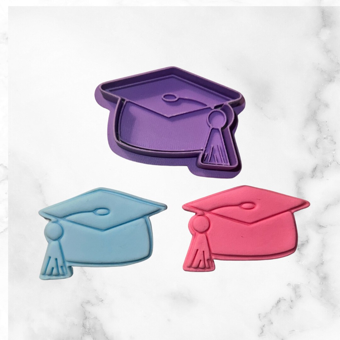 Grad Cap W/ Name Plaque Cookie Cutter and Stamps | Michaels