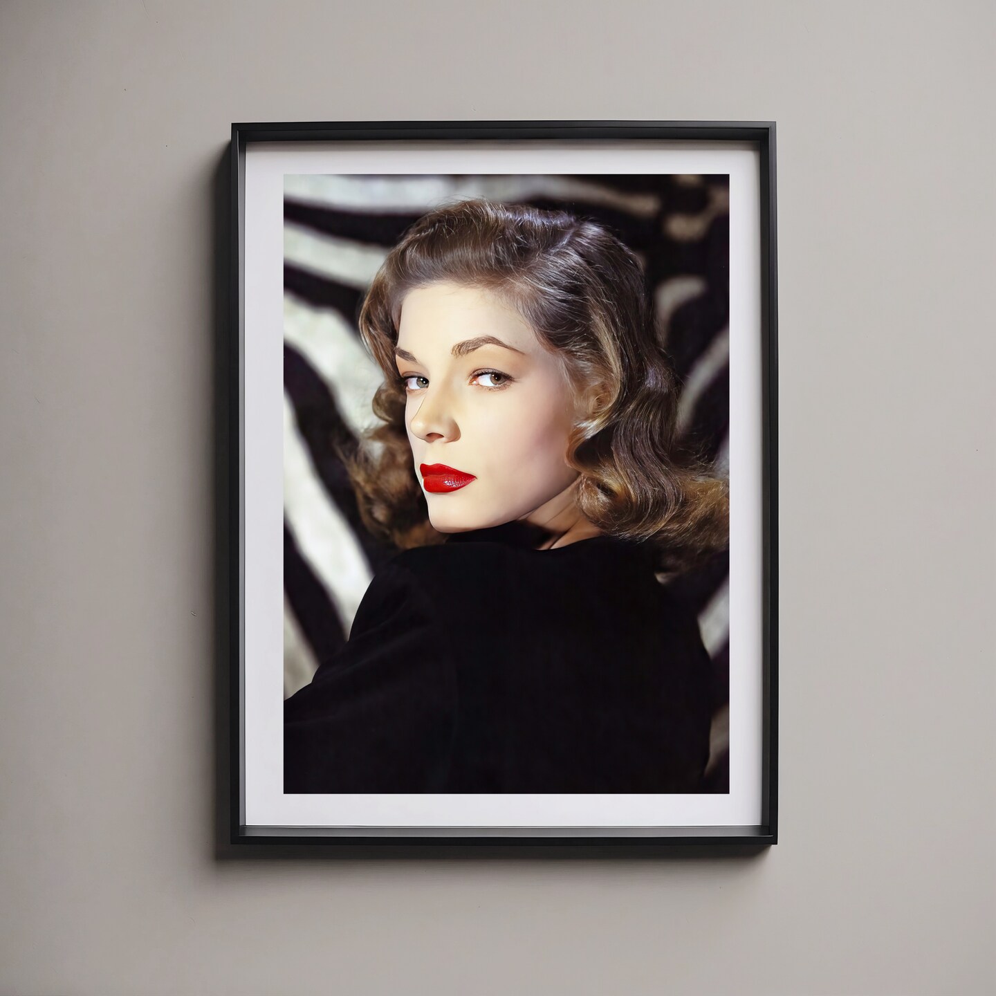 Lauren Bacall glamour photo c. 1946, color, multiple sizes, classic Hollywood actress, old movie ...