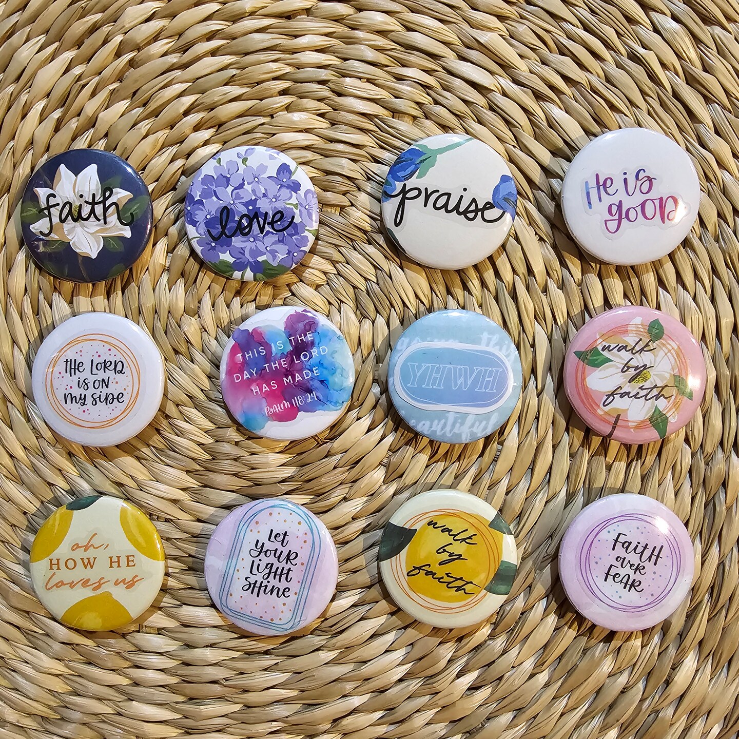 Christian buttons, Pins, Pins with Bible Verses, Christian Party Favors ...