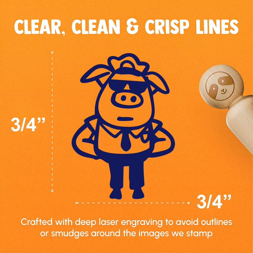 Cop Police Officer Pig Hog Rubber Stamp for Stamping Crafting Planners ...
