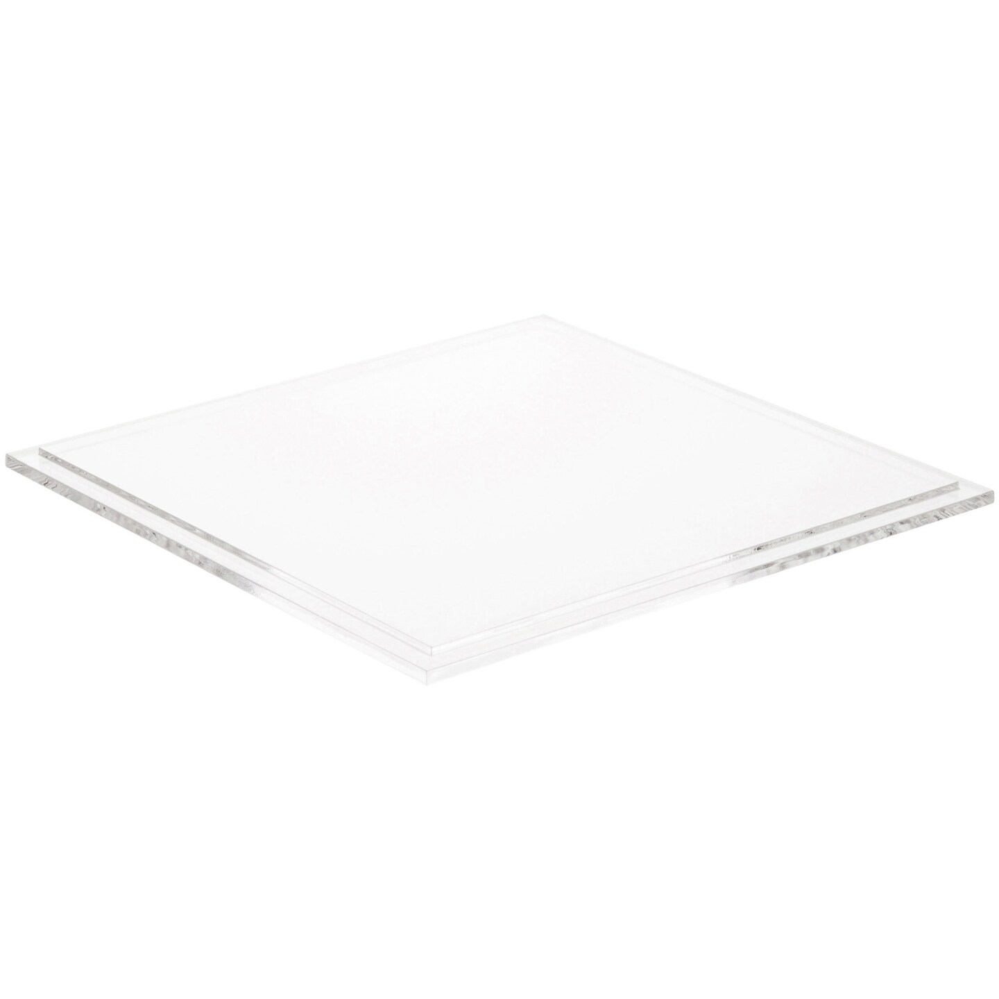 Plymor Clear Acrylic Square Display Base, 11.625" W x 11.625" D x 0. ...