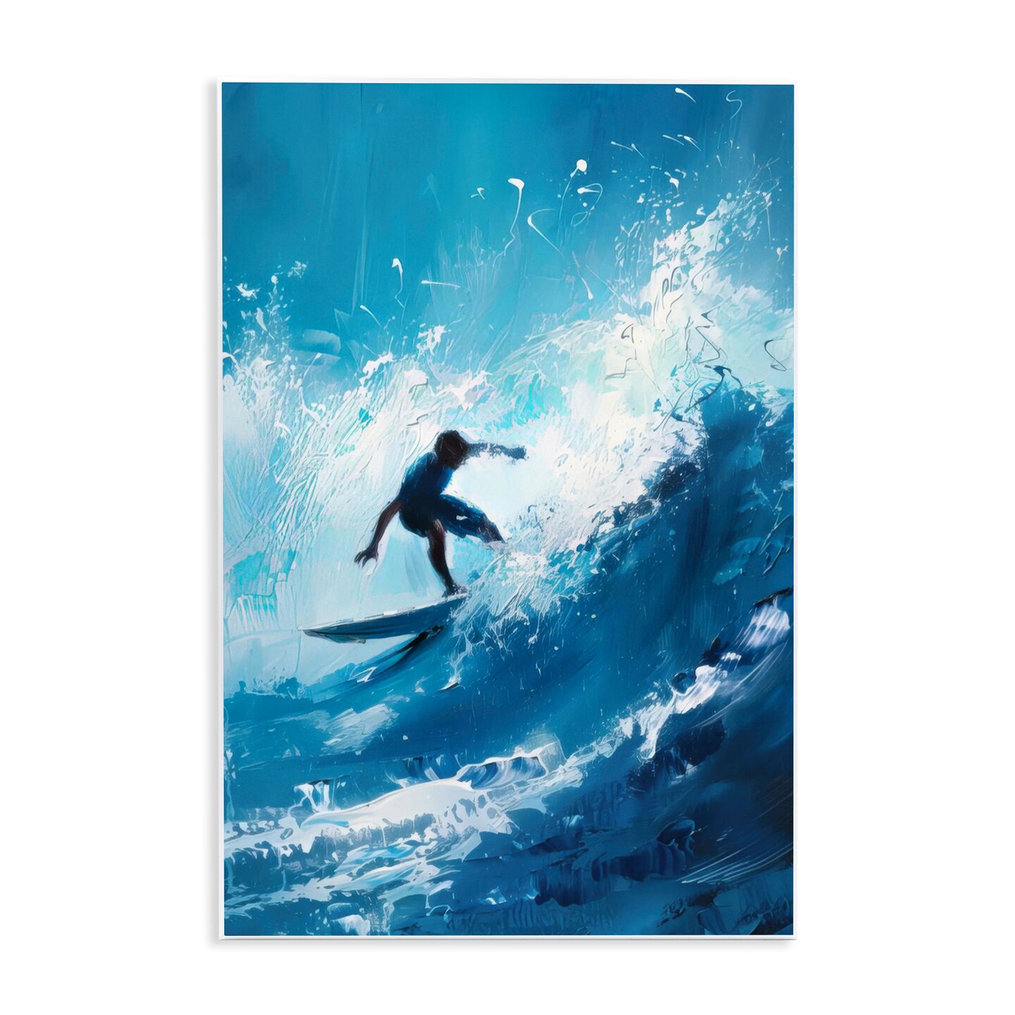 Stupell Industries Surfer & Splashing Wave Wall Plaque Design by LSR ...